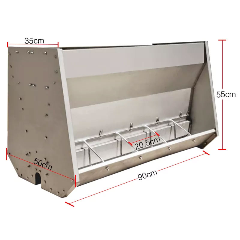 Stainless Steel Double Side Automatic Pig Feeding Trough Sow Feeder ...