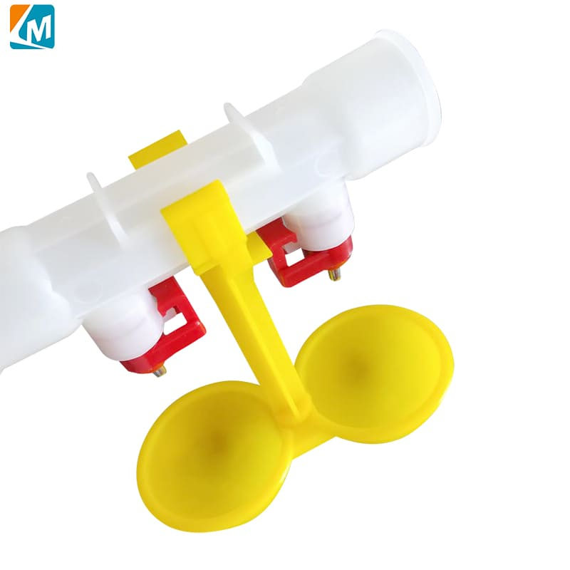 Chicken Nipple Drinker With Double Dripping Cup Hanging Water Drip Cup ...
